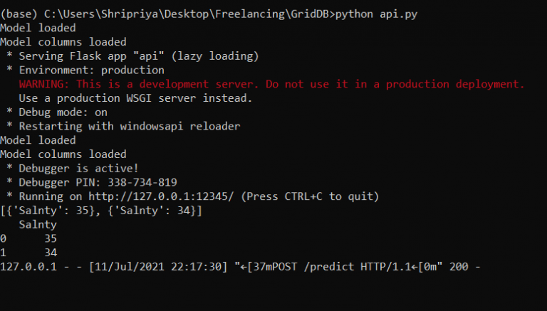 Performing Real-Time Predictions Using Machine Learning, GridDB and ...